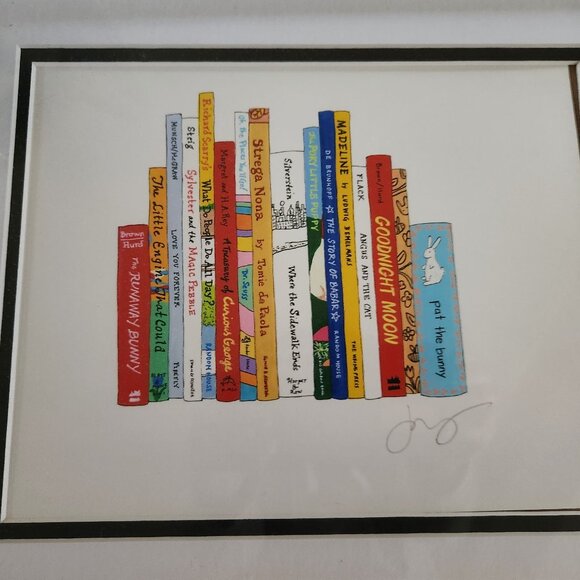 Source Unknown | Art | Print Of Childrens Book Spines | Poshmark